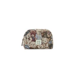 Codello Damen Kosmetiktasche "Codello Tasche", beige, Obermaterial: 100% Polyester PES., Taschen, mit Teddy-Motiv