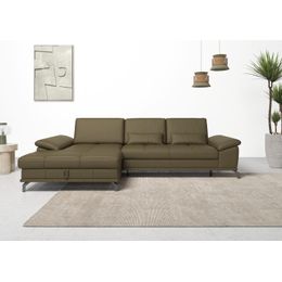 Ecksofa OTTO HOME, B:301cm H:89cm T:176cm, gr&uuml;n, Luxus-Microfaser (90% Polyester, 10% Polyamid);Samtoptik (100% Polyester), Wohnzimmer, Sofas,