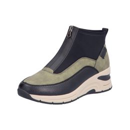 Rieker Damen Keilstiefelette "Rieker Stiefelette Lederimitat/Textil", Gr. 40, schwarz, Lederimitat, Textil, Schuhe