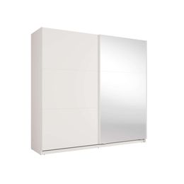 Kleiderschrank Home Affaire, B:221cm H:207cm T:60cm, wei&szlig;, Jugendzimmer, Schr&auml;nke, "LISELOTTE mit Spiegel, wahlweise mit Beleuchtung, Breite 221 cm",