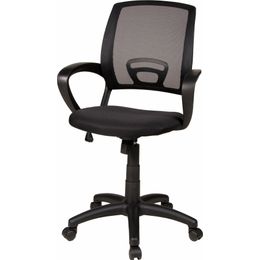 B&uuml;rostuhl Duo Collection, B:60cm T:60cm, schwarz, Nylon, Polypropylen, St&uuml;hle, "Tom", mit Netzstoffbezug