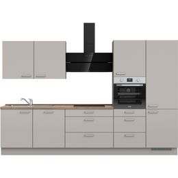 K&uuml;chenzeile Nobilia, B:330,3cm H:216,6cm T:60cm, grau, Komplettk&uuml;chen-Sets, ""Touch II", NEU: individuell anpassbar mit gratis Profi-Beratung",