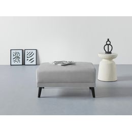Polsterhocker Home Affaire, B:86cm H:45cm T:60cm, grau, 100% Polyester, Hocker, "Asra, B: 86 cm", passend zur Polsterserie "Asra", Federkern