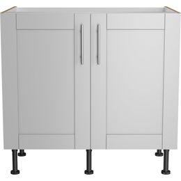Sp&uuml;lenschrank Optifit, B:90cm H:87cm T:58,4cm, grau, K&uuml;che, Schr&auml;nke, "Ahus", Breite 90 cm