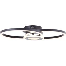 Brilliant LED Deckenleuchte "Avanza", H: 8cm, schwarz, Wohnzimmer, Leuchten, LED-Profilleuchte, 30 x 52 cm, 2900 lm, 3000 K, schwenkbar, schwarz