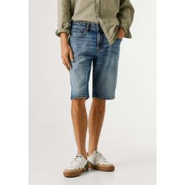 Pepe Jeans Herren Shorts "denim shorts STRAIGHT SHORT CASH", blau, Gr. 29, 99% Baumwolle, 1% Elasthan, Hosen