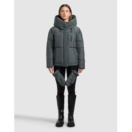 Khujo Damen Steppjacke "PEEKE2 WITH GLOVES", grau, Gr. XL, unifarben, 100% Polyester, Jacken