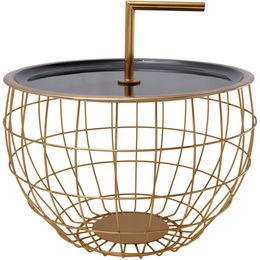 Beistelltisch Kayoom, B:42,5cm H:29cm T:42,5cm, schwarz, 100% Eisen, Wohnzimmer, Tische, "Art Deco 500, Abstelltisch aus Metall,funktional und