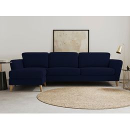 Ecksofa OTTO HOME, B:279cm H:88cm T:152cm, blau, Struktur fein (58% Polyester, 22% Polypropylen);Filzoptik (100% Polyester);Webstoff (100%
