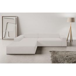 Ecksofa WERK2, B:311cm H:70cm T:210cm, beige, 100% Polyester, Wohnzimmer, Sofas, "Zeus-XL 311 x 210 cm modern und bequem", Chenille, L-Form, XXL