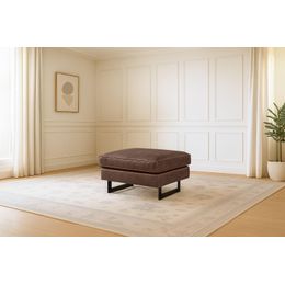 Polsterhocker OTTO HOME, B:76cm H:48cm T:56cm, braun, Luxus-Microfaser in Lederoptik (100% Polyester);Cord (92% Polyester, 8% Polyamide), Hocker,