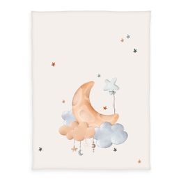 Babydecke Baby Best, B:75cm L:100cm, bunt, Polyester, Wohndecken, "BabyBest Moon and Stars", niedliches Motiv