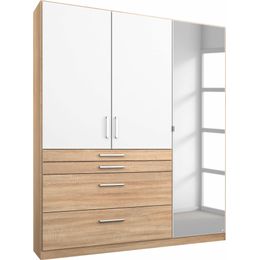 Kleiderschrank Rauch, B:136cm H:197cm T:54cm, wei&szlig;, Holzwerkstoff, Kinderzimmer, Schr&auml;nke, "Harburg im Schlafzimmer", Schlafzimmerschrank Schrank
