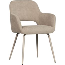 Esszimmerstuhl Woood, B:58cm H:80cm T:58cm, beige, Metall, Stoff, St&uuml;hle, "Jenny mit Hope-Gewebtem Bezug und Metallgestell, B 58 x T 58 x H 80 cm",