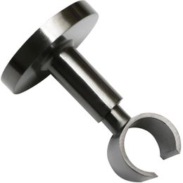 Deckentr&auml;ger f&uuml;r Gardinenstangen Gardinia, L:6cm, grau, Gardinenstangenhalterungen, Serie Einzelprogramm Chicago &Oslash; 20 mm