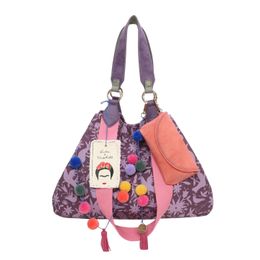 Damen Shopper "Fritzi x Frida Kahlo", Fritzi aus Preussen, lila, 55% Baumwolle, 45% Polyester, gemustert, Taschen, mit All-Over-Print