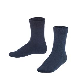 Falke Damen Socken "Family", Gr. 27, blau, Obermaterial: 92% Baumwolle CO. 7% Polyamid PA. 1% Elasthan EL., glatt, Socken
