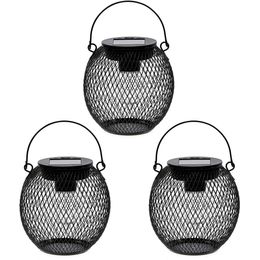 LED Solarleuchte OTTO HOME, H:12,3cm &Oslash;:12,5cm, schwarz, Garten, Leuchten, "Aaddis, LED-Metalllaterne, 3er Set", einzeln positionierbar