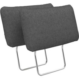 Sit & More Sofa-Kopfst&uuml;tze SIT & MORE, B:50cm H:25cm T:12cm, grau, Holzwerkstoff, Kopfst&uuml;tzen, "Moreno, B: 50 cm", Set: 2 St&uuml;ck, passend zur Serie