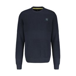 Lerros Herren Strickpullover "Herren Pullover in Strukturstrickqualit&auml;t", blau, Gr. S, 100% Baumwolle, Pullover