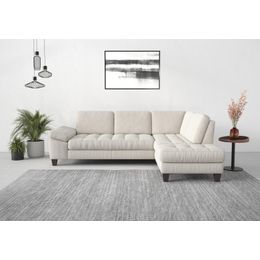 Sit & More Ecksofa SIT & MORE, B:261cm H:88cm T:179cm, beige, 90% Polyester 10%Polyamid, Wohnzimmer, Sofas, "Westham L-Form", mit Ottomane, mit oder ohne