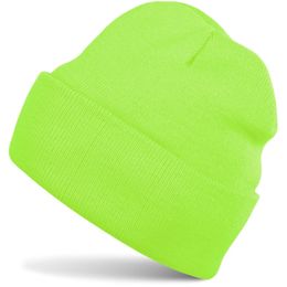 styleBREAKER Damen Strickm&uuml;tze "Winter Strickm&uuml;tze mit Krempe", gr&uuml;n, Modisch, Obermaterial: 100% Polyacryl PAN., M&uuml;tzen