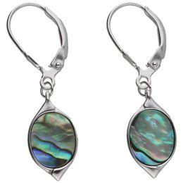 Smart Jewel Damen Paar Ohrh&auml;nger "mit Abalone, Silber 925", Silber 925 (Sterlingsilber), bunt, Silber 925 (Sterlingsilber), Ohrringe