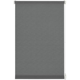 Rollo &raquo;EasyFix&laquo; blickdicht Sichtschutz mit Bohren/ohne Bohren freih&auml;ngend Schraubmontage m&ouml;glich grau Polyester 150cm, einseitig verschiebbar, 60cm