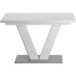 Esstisch OTTO HOME, B:160cm H:76cm, wei&szlig;, K&uuml;che, Tische, "Elbach", Hochglanz wei&szlig;, Ausziehtisch 120-160 cm, Esszimmer