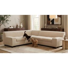 Ecksofa OTTO HOME, B:249cm H:74cm T:214cm, beige, 90% Polyester, 10% Nylon, Wohnzimmer, Sofas, "Faxxe 249 x 214 cm, auch mit Schlaffunktion", aus