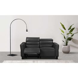 OTTO home 2-Sitzer &raquo;Carpari Naturleder, 162 cm, man./elektr. Relaxfunktion&laquo; (USB A/C), sowie Kopfteilverstellung schwarz B/H/T: 162cm x 97cm x 100cm, 