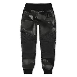 Philipp Plein Herren Jogginghose "Camouflage"0250, schwarz, camou, Gr. 8, Obermaterial: 5% Elasthan, 95% Baumwolle. Futter: 100% Polyester, Hosen