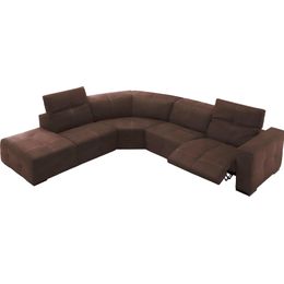 Ecksofa Egoitaliano, B:300cm H:100cm T:274cm, beige, Leder &raquo;BULL&laquo; (echtes Rindsleder). Geschliffenes, pigmentiertes und behandeltes Rindsleder mit