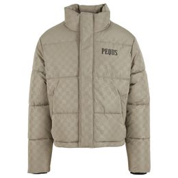 PEQUS Herren Winterjacke "PEQUS PEQUS Chest Logo Monogram Puffer Jacket", beige, Gr. XL, mehrfarbig, 100% Polyester, Jacken
