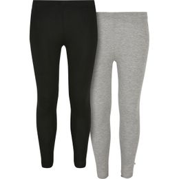 Urban Classics M&auml;dchen Leggings "Urban Classics Damen Girls Jersey Leggings 2-Pack", schwarz-wei&szlig;, Gr. 158, unifarben, 95% Baumwolle, 5% Elasthan,