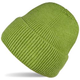styleBREAKER Damen Strickm&uuml;tze "Strickm&uuml;tze mit Rippenmuster", gr&uuml;n, Modisch, Obermaterial: 100% Polyacryl PAN., M&uuml;tzen