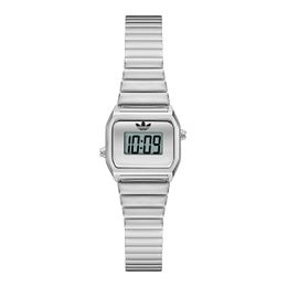 Damen Digitaluhr "DIGITAL TWO XS", silber, adidas originals, Armbanduhren, Quarzuhr, Armbanduhr, Damenuhr, Edelstahlarmband, digital