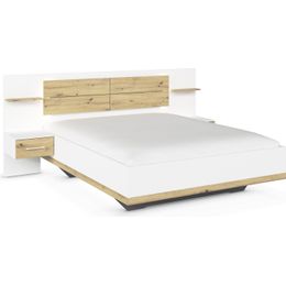Bettanlage Rauch, B:245cm H:107cm T:207cm, wei&szlig;, Holzwerkstoff, Schlafzimmerm&ouml;bel-Sets, "Bett Doppelbett Komfortbett Funktionsbett BOSTON-EXTRA", Mit