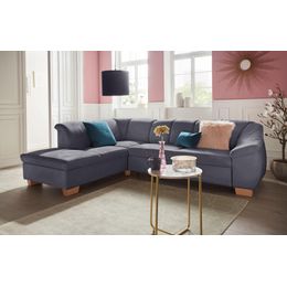 Sit & More Ecksofa SIT & MORE, B:272cm H:82cm T:206cm, grau, Wohnzimmer, Sofas, "Santo L-Form", mit Federkern, wahlweise mit Schlaffunktion und Stauraum