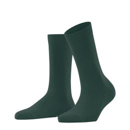 Falke Damen Socken "Family", Gr. 39, gr&uuml;n, Obermaterial: 92% Baumwolle CO. 7% Polyamid PA. 1% Elasthan EL., glatt, Socken