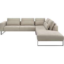 Ecksofa Musterring, B:308cm H:88cm T:290cm, beige, 94% Polyester, 6% Nylon, Wohnzimmer, Sofas, "JUSTB PM100, stilvoller Lounge-Komfort von