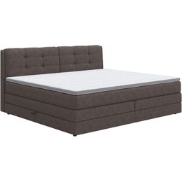 Boxspringbett COTTA, B:241cm L:215cm, braun, 100% POLYESTER (PES), Komplettbetten, "Fort II, in verschiedenen Breiten erh&auml;ltlich - auch als