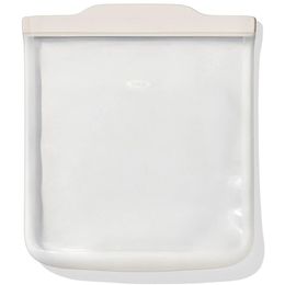 OXO GOOD GRIPS Frischhaltebeutel, B:26,1cm H:22,3cm, transparent, Folienbeutel, Silikon, wiederverwendbar, 1,8 L