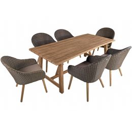 Garden Pleasure Gartenm&ouml;belset 'Oakland' f&uuml;r 6 Personen Akazienholz