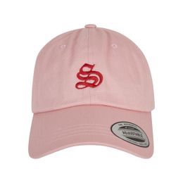 MisterTee Damen Snapback Cap "MisterTee Unisex Letter Pink Low Profile Cap", rosa, unifarben, 100% Baumwolle, Caps