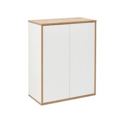 Fackelmann Unterschrank 'Finn' wei&szlig;/braun foliert 60 x 75 x 30,5 cm