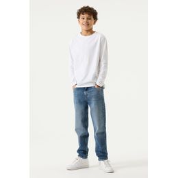 Garcia Jungen Dad-Jeans "Dalino", blau, Gr. 164, Denim/Jeans, Obermaterial: 99% Baumwolle, 1% Elasthan, Jeans, for Boys, mit Destroyed Effekten
