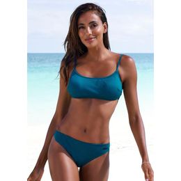 ELBSAND Set: Bustier-Bikini 'Nature' blau Gr. 34 Cup A/B. Ohne B&uuml;gel. Nachhaltig.