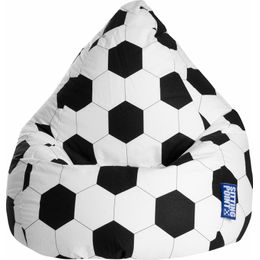 Sitzsack SITTING POINT, schwarz, Kinderzimmer, Sitzs&auml;cke, "Fussball XL"