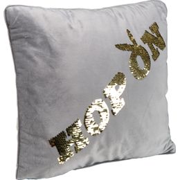 Dekokissen Playboy, B:40cm H:40cm L:40cm, grau, Faserb&auml;llchen (Polyester), Polyester, Dekokissen_Sitzkissen_Kissenh&uuml;llen, "Samtkissen ELLEN, Hop On"